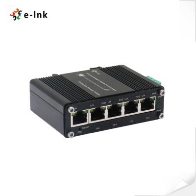 China Mini Industrial Managed 4-Port 10/100/1000BASE-T 802.3at PoE + 1-Port 10/100/1000T Ethernet Switch for sale