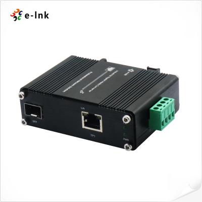 China Mini Industrial 10/100/1000Base-T to 100/1000Base-X SFP Ethernet Media Converter for sale