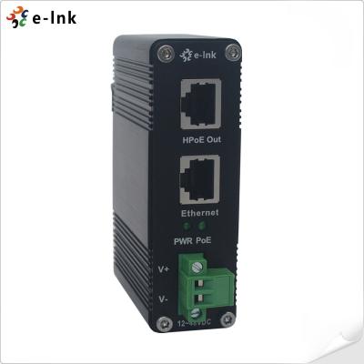 China 12~48V DC Power Input Industrial Gigabit 60W PoE Injector for sale