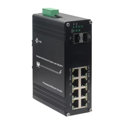 China Industrial L2+ 8-Port 10 100 1000T + 2-Port 1000X SFP Managed Ethernet Switch for sale