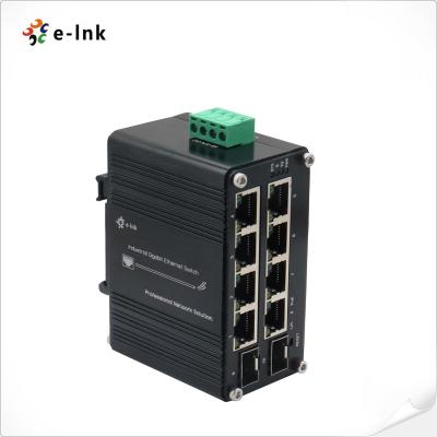 China Mini Industrial Managed 8-Port 10 100 1000T + 2-Port 100 1000X SFP Ethernet Switch for sale