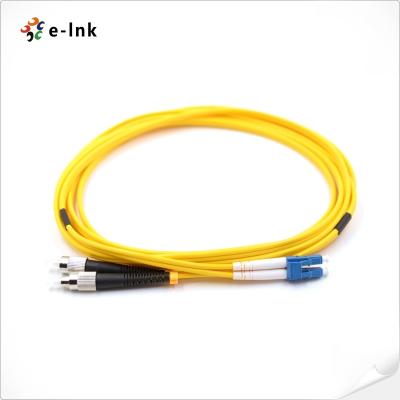 China 15m, LC to FC, Duplex, Singlemode Patch Cable Immune to electrical interference for sale