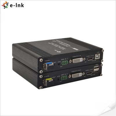 China 1Ch 1080P DVI + USB KVM + 1Ch RS232 + 1Ch Bidi Stereo Audio + 1Ch GPIO Over Fiber Extender for sale