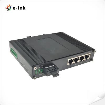 China Industrial 4-Port +1-Port BASE-X Gigabit PoE Ethernet Switch ( 90W Max ) for sale