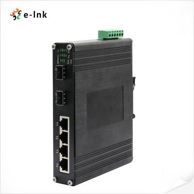 China Industrial 4 RJ45 port + 2 SFP port Gigabit PoE Ethernet Switch ( 100W ) for sale