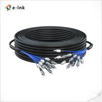China Outdoor Armored 2 to 12 Cores SM Fiber Patch Cable SC LC FC ST Connector Optional for sale