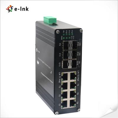 China Industrial L2+ 8-Port 10/100/1000T 802.3at PoE + 4-Port 1G SFP + 2-Port 10G SFP+ Managed Ethernet Switch for sale