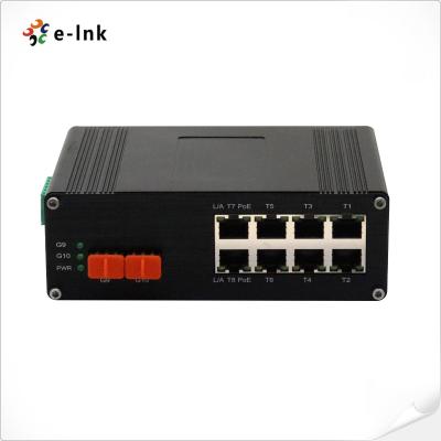 China Industrial 8-Port 1000M / 2.5G 802.3bt PoE + 2-Port 10G SFP+ Ethernet Switch for sale