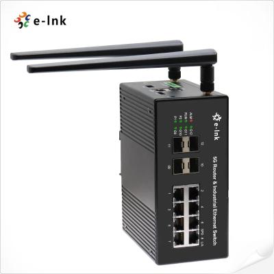 China 5G Router & Industrial Ethernet 1000M Switch 8*1000M RJ45+ 4*1.25G SFP+ 1*5G uplink for sale