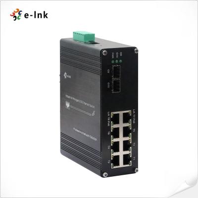 China Industrial 8 Port 2.5G Ethernet + 2 Port 10G SFP Fiber Optic Network Switch for sale