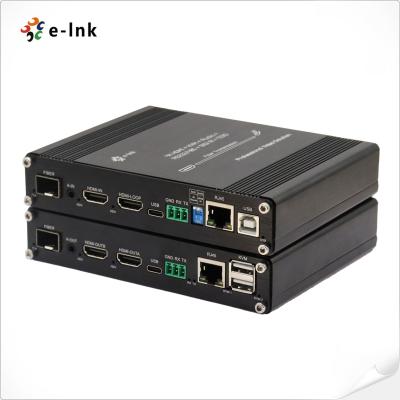 China Multifunctional 4K 60Hz HDMI KVM Fiber Extender with 10/100M Ethernet & RS232 / RS485 & IR for sale