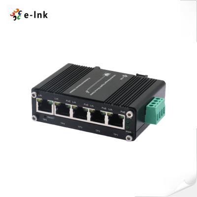 China Mini Industrial Managed 4 Port 10/100/1000T 802.3at PoE 30W to 1-port 10/100/1000T Uplink Gigabit Ethernet Switch for sale