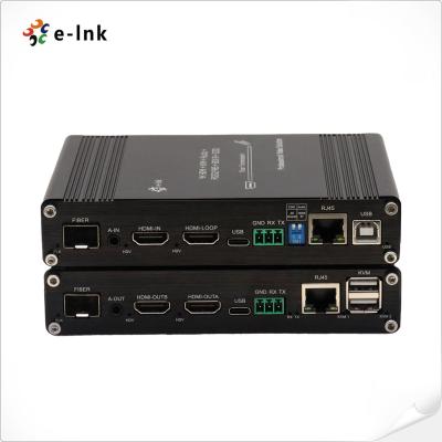 China 4K 60Hz HDMI KVM Fiber Extender with RS232/RS485 KVM Bidi IR TCP/IP 4:4:4 Chroma for sale