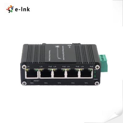China Mini Industrial Managed 4-Port 10/100/1000BASE-T 802.3at PoE + 1-Port 10/100/1000T Ethernet Switch for sale
