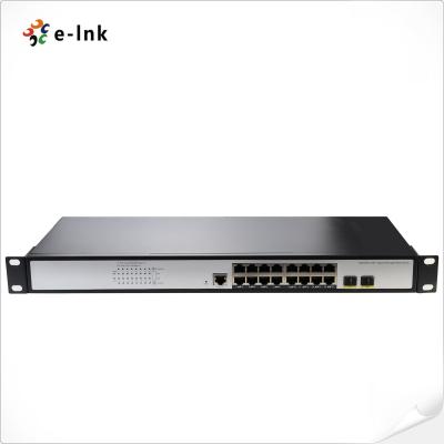 China L2+ 16-Port 10/100/1000T 802.3at PoE + 2-Port 100/1000X SFP Managed Switch for sale
