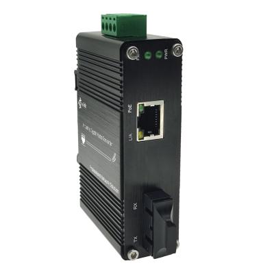 China Mini Industrial 1000BASE-X to 10/100/1000BASE-T 90W PoE++ Media Converter for sale