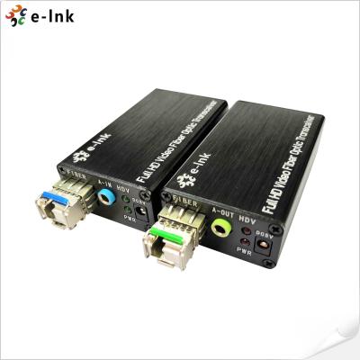 China Mini-type DVI Fiber Optic Extender with external stereo audio for sale