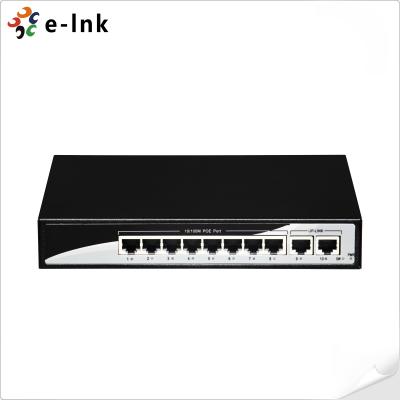 China 8-port 10/100BASE-T PoE and 2-port 100BASE-T Uplink Ethernet Switch for sale