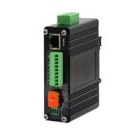 China Mini Industrial 10/100Base-T to 100Base-X SFP Fiber Ethernet Media Converter with 1Ch RS232/RS485/RS422 for sale