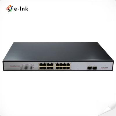 China 16G + 2SFP Unmanaged PoE Switch with PoE+ for sale