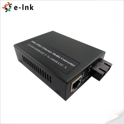 China 1-Port 1000BASE-SFP to 2-Port 10/100/1000BASE-T 802.3at PoE Media Converter for sale