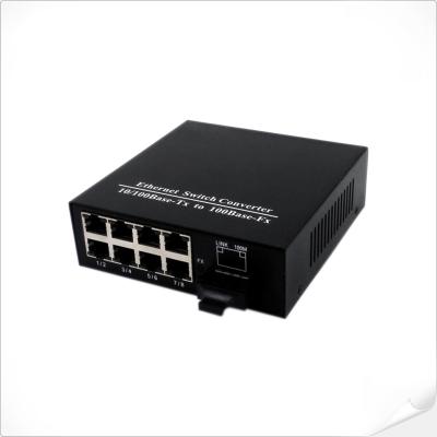 China 8-Port 10/100Base-TX + 1-Port 100Base-FX Fiber Ethernet Switch for sale
