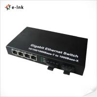 China 10/100/1000M Media Converter 4-TX + 2-FX(SC) Port Fiber Switch for sale