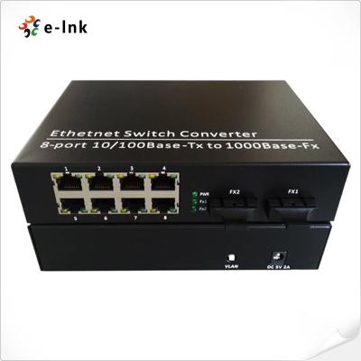 China 10/100/1000M 8-TX + 2-FX Port Fiber Switch for sale