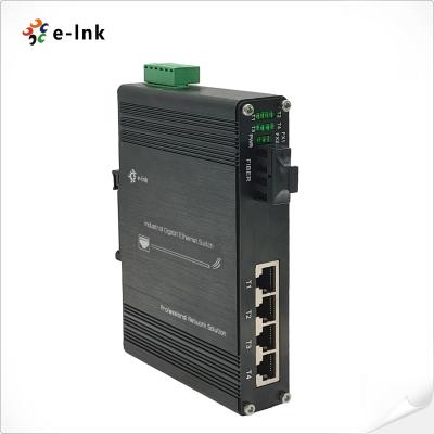 China Industrial 4-Port 10/100/1000T 802.3at PoE + 1-Port 100/1000BASE-X Ethernet Switch for sale
