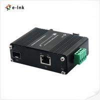 China Mini Industrial 100/1000BASE-X SFP to 10/100/1000BASE-T 30W PoE+ Media Converter for sale