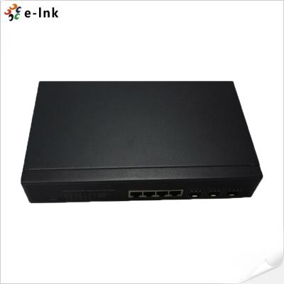 China 10/100/1000M Media Converter 4-TX + 3-FX(SFP) Port Fiber Switch for sale