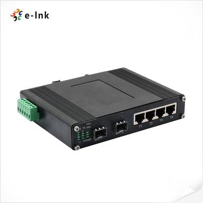 China Industrial 4-port 10/100/1000T 802.3bt PoE + 2-port 100/1000X Ethernet Switch for sale