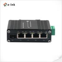 China Mini Industrial 4-Port 10/100/1000T 802.3at PoE + 1-Port 100/1000X SFP Ethernet Switch with 12~48VDC Input and Voltage Booster for sale