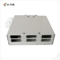 China 6 Ports DIN-Rail Fiber Splice Box with 2pcs cable entry/exit ports; 12pcs pigtail  entry/exit ports for sale