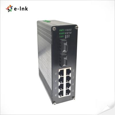 China Industrial 8-port 10/100/1000Base-T + 2-port 1000BASE-X Ethernet Switch for sale