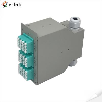 China 12LC Quad Din-rail Mount Fiber Patch Panel for sale