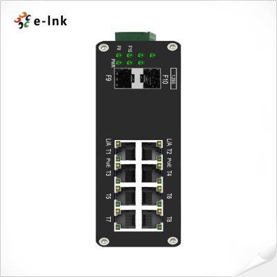 China Industrial L2+ 8-Port 10/100/1000T 802.3at PoE + 2-Port 1000X SFP Managed Ethernet Switch for sale