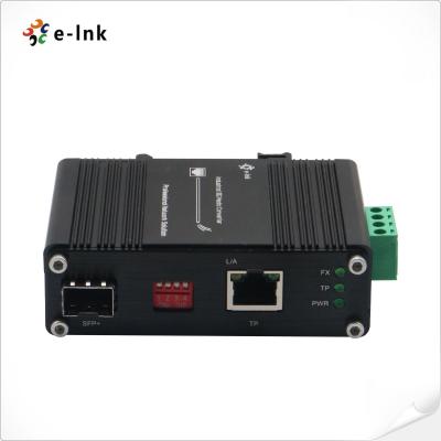 China Mini Industrial 10G/5G/2.5G/1G/100M Copper to 10GBASE-X SFP+ Media Converter for sale