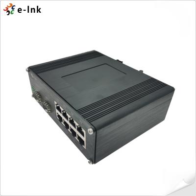 China Industrial 8-Port 10/100/1000T 802.3bt PoE + 2-Port 100/1000BASE-X Ethernet Switch for sale
