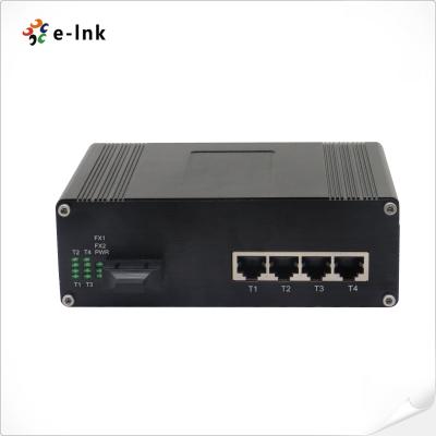 China Industrial 4-Port 10/100TX 802.3at PoE + 1-Port 100BASE-FX Ethernet Switch for sale