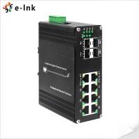 China Industrial 8-Port 10/100/1000T 802.3at PoE + 4-Port 1000X SFP Managed Ethernet Switch for sale