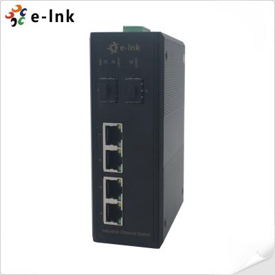China Industrial 4-port 10/100/1000T 802.3at PoE + 2-port 100/1000X SFP Managed Ethernet Switch for sale
