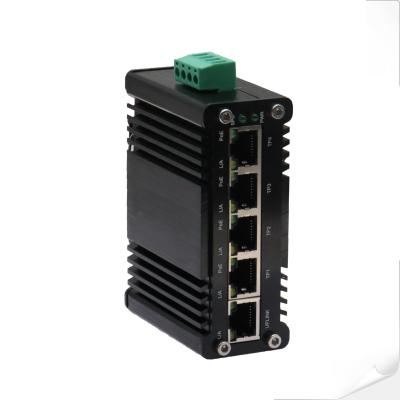 China Mini Industrial 4-Port 10/100/1000BASE-T 802.3at PoE + 1-Port 10/100/1000T Ethernet Switch for sale