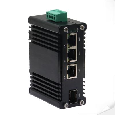 China Mini Industrial 3-Port 10/100/1000T + 1-Port 100/1000X SFP Gigabit Ethernet Switch for sale