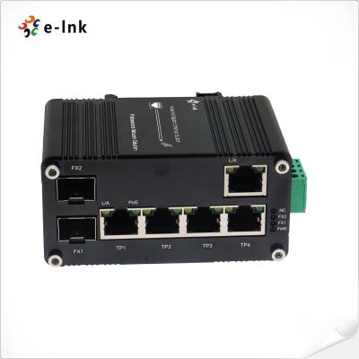 China Industrial PoE Powered 5-Port 10/100/1000T + 2-Port 100/1000X SFP Ethernet Switch with PoE Passthrough for sale