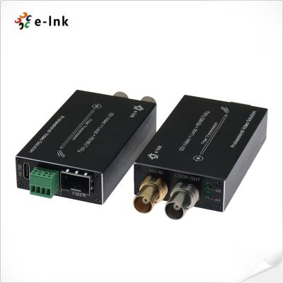 China Mini HD-SDI Fiber Converter Tally & RS485 80km 8-Ch Audio Hot-Pluggable for sale