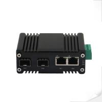 China Mini Industrial 2-port 10/100/1000Base-T + 2-port 100/1000Base-X SFP Ethernet Switch for sale
