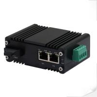 China Industrial 2 Port PoE Media Converter Durable Design and Easy Mounting on DIN Rail or Distribution Boxe for sale