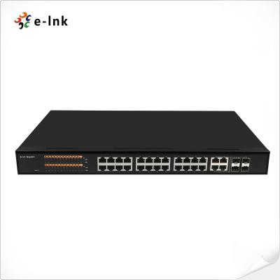 China Managed 24-Port 10/100/1000T 802.3at PoE + 4-Port 100/1000 SFP Combo Ethernet Switch for sale