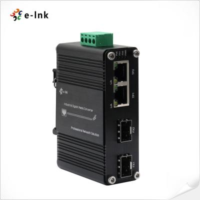 China Mini Industrial 2-port 10/100/1000Base-T + 2-port 100/1000Base-X SFP Ethernet Switch for sale